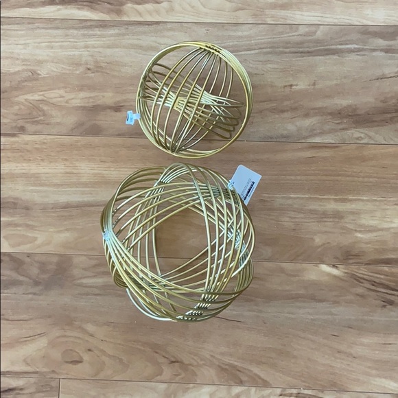 Pier 1 | Accents | Pier Golden Lines Geometric Decorative Spheres ...
